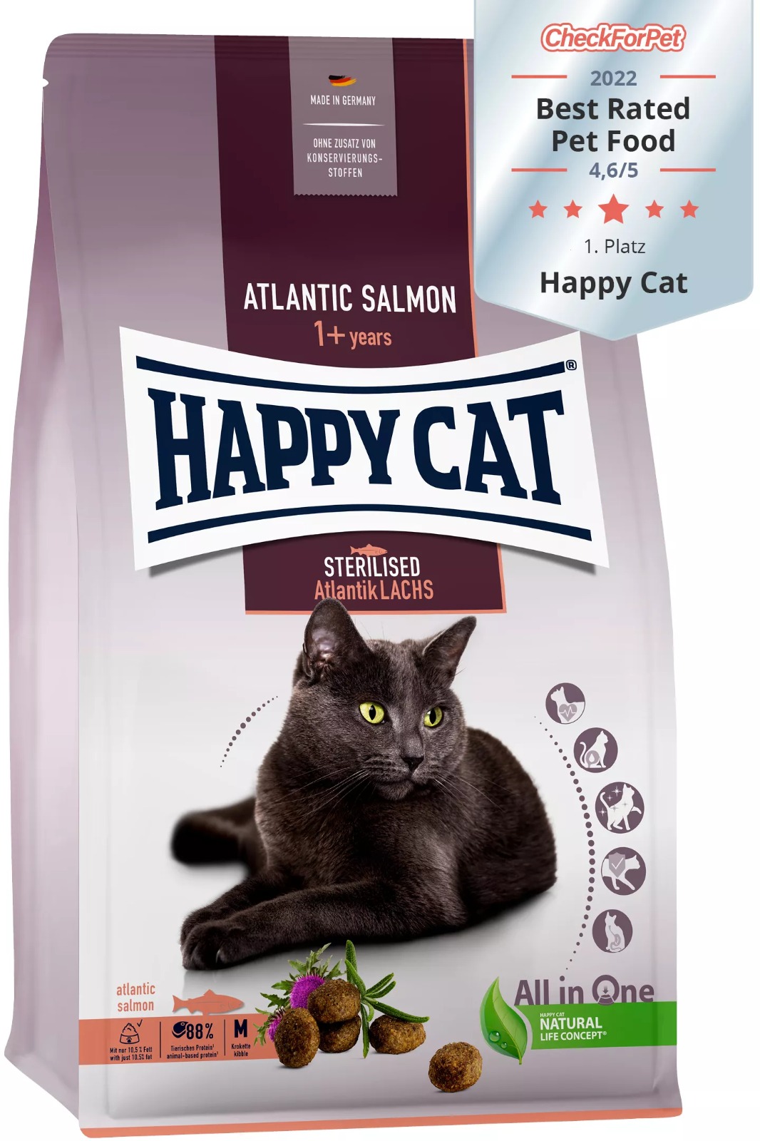 Happy Cat Sterilized Adult Atlantic Salmon - haywani