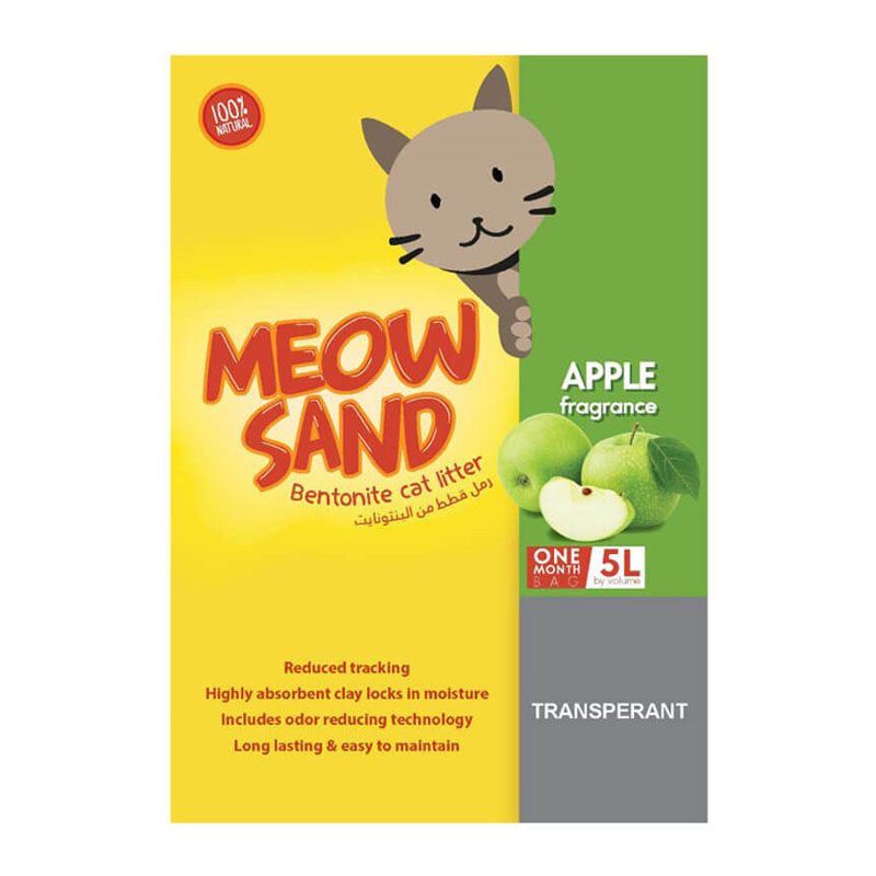 Meow Sand Clumping Apple 5L - haywani